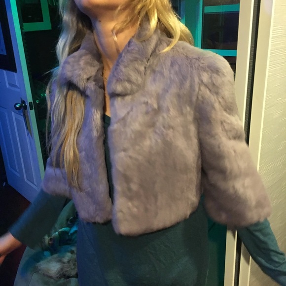 Jackets & Coats | Incredible Light Purple Crop Rabbit Fur Jacket | Poshmark